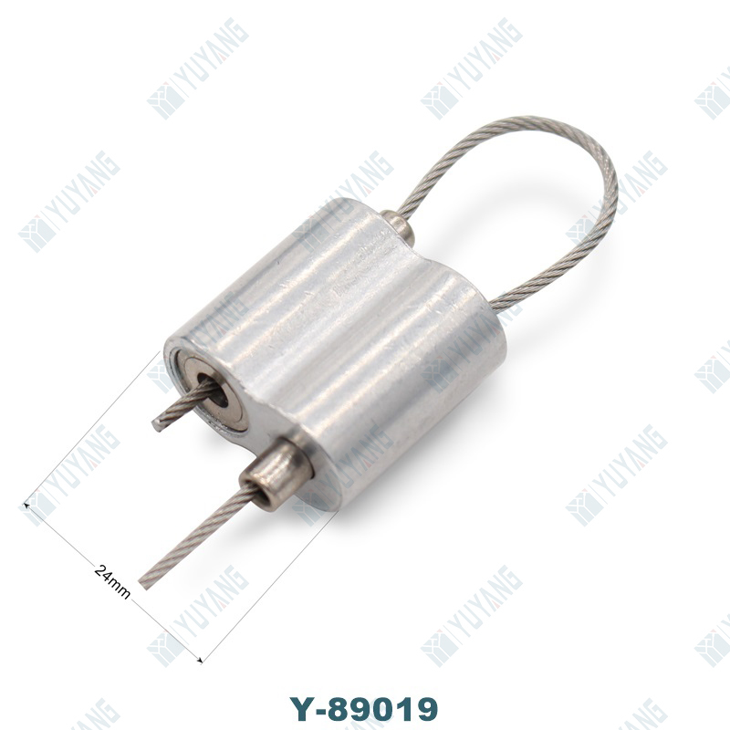 Silver Wire Rope Gripper 2mm Zinc Alloy Powder Coated Height Adjustable