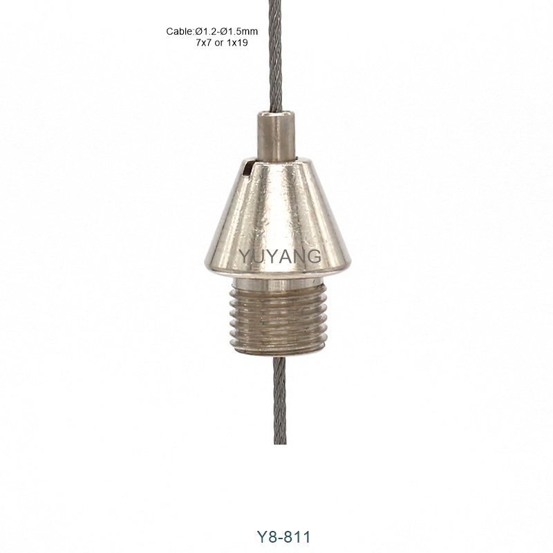 Pendant Light Suspension Cable Gripper Art Installation M10 Brass Cable ...